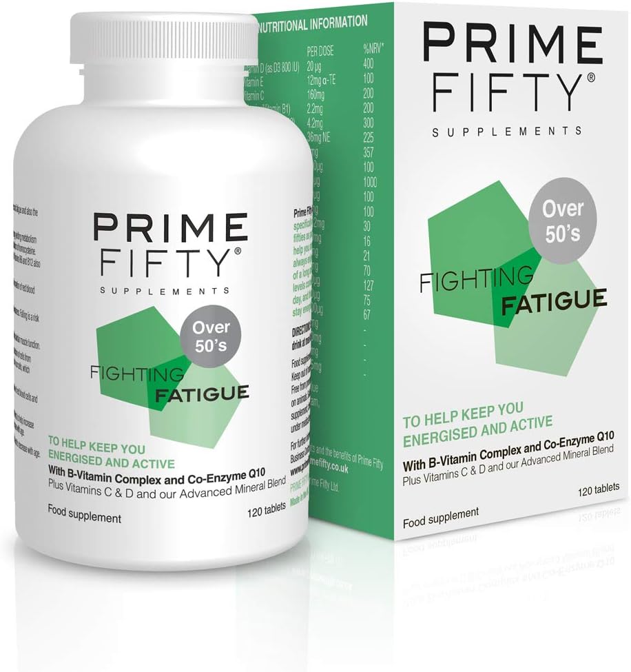 PRIME FIFTY Fighting Fatigue Tablets | 120-Count : Amazon.co.uk: Health ...