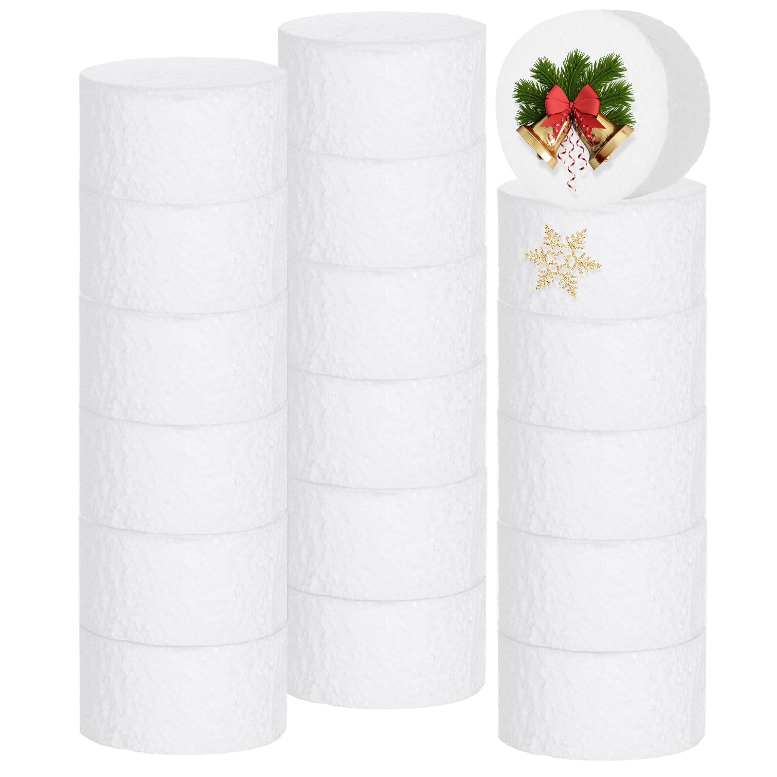 Amazon.com: 18 Pack 3.9 Inch Foam Circles for Crafts (2”Thick) Round ...