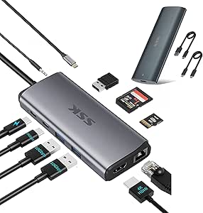 Amazon.com: Bundles SSK Aluminum M.2 NVME/ SATA SSD Enclosure Adapter ...