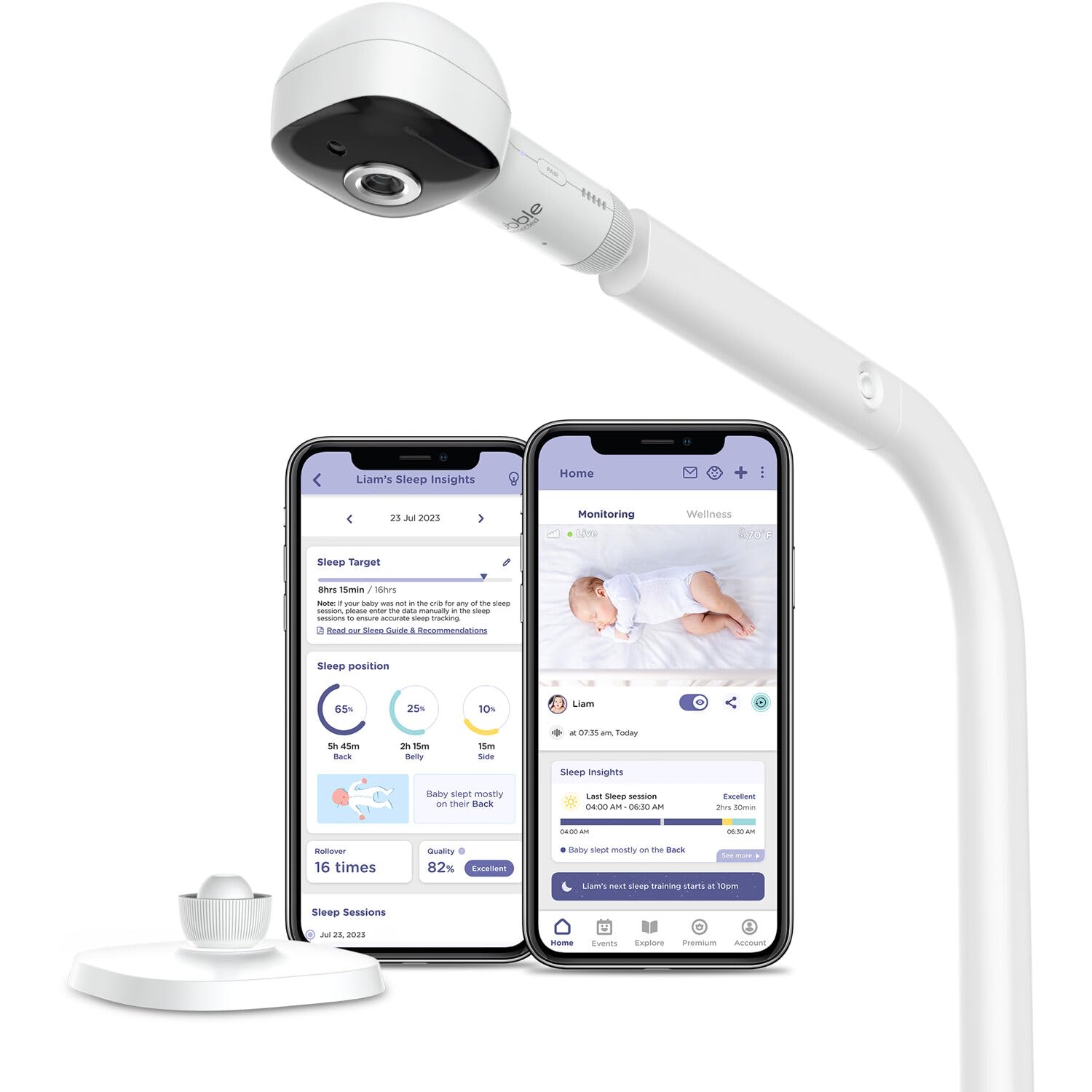 Hubble Connected SkyVision AI-Enhanced Smart Camera Baby Monitor with ...