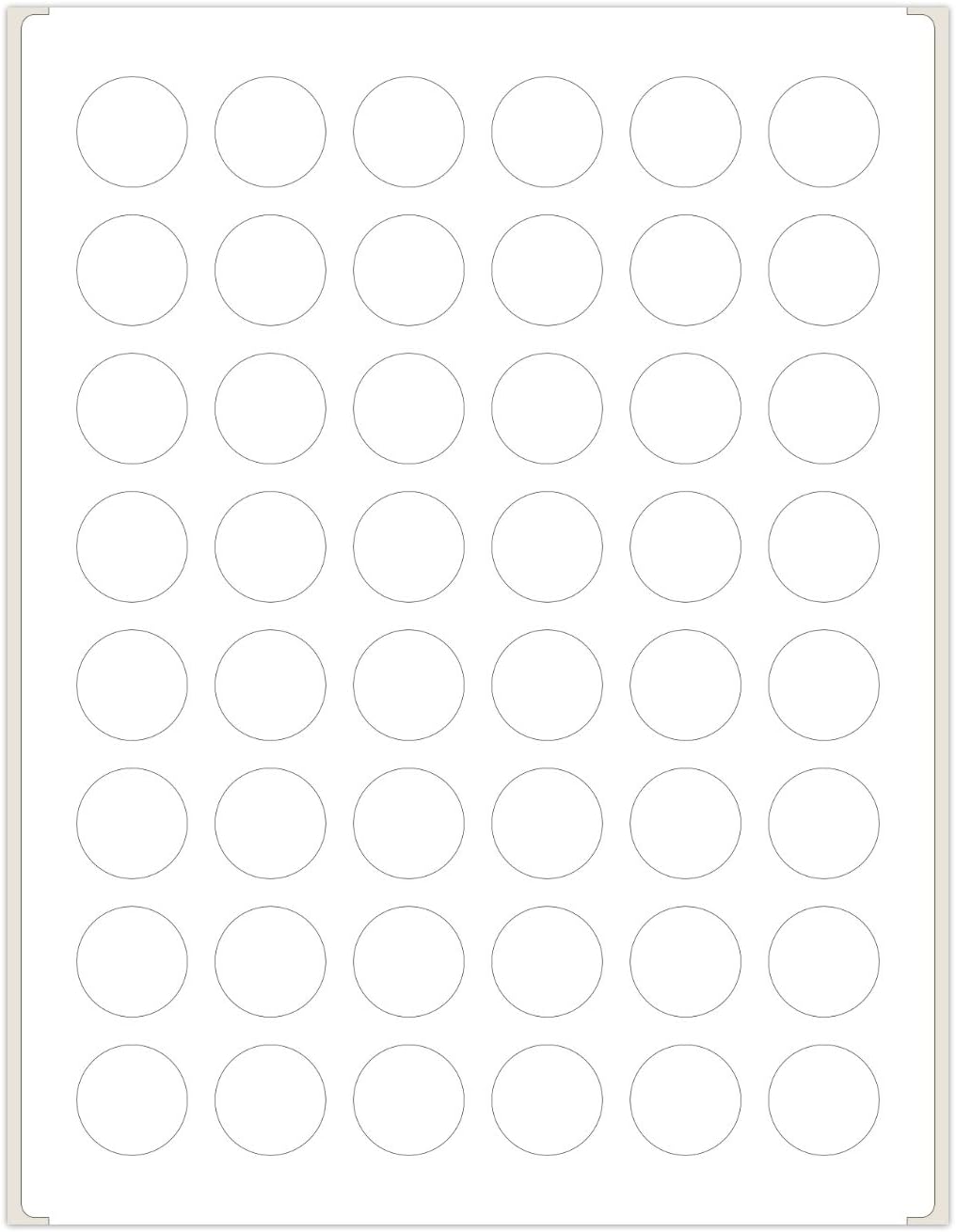 Amazon.com : 1" Round Matte White Sticker Label, Laser/Inkjet Printing ...