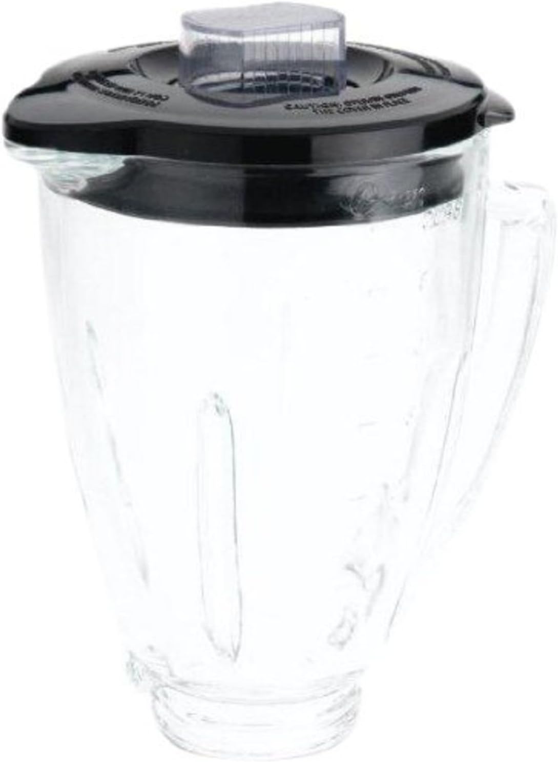 Tarro de vidrio Oster Blender para 6 tazas, tapa, negro y transparente