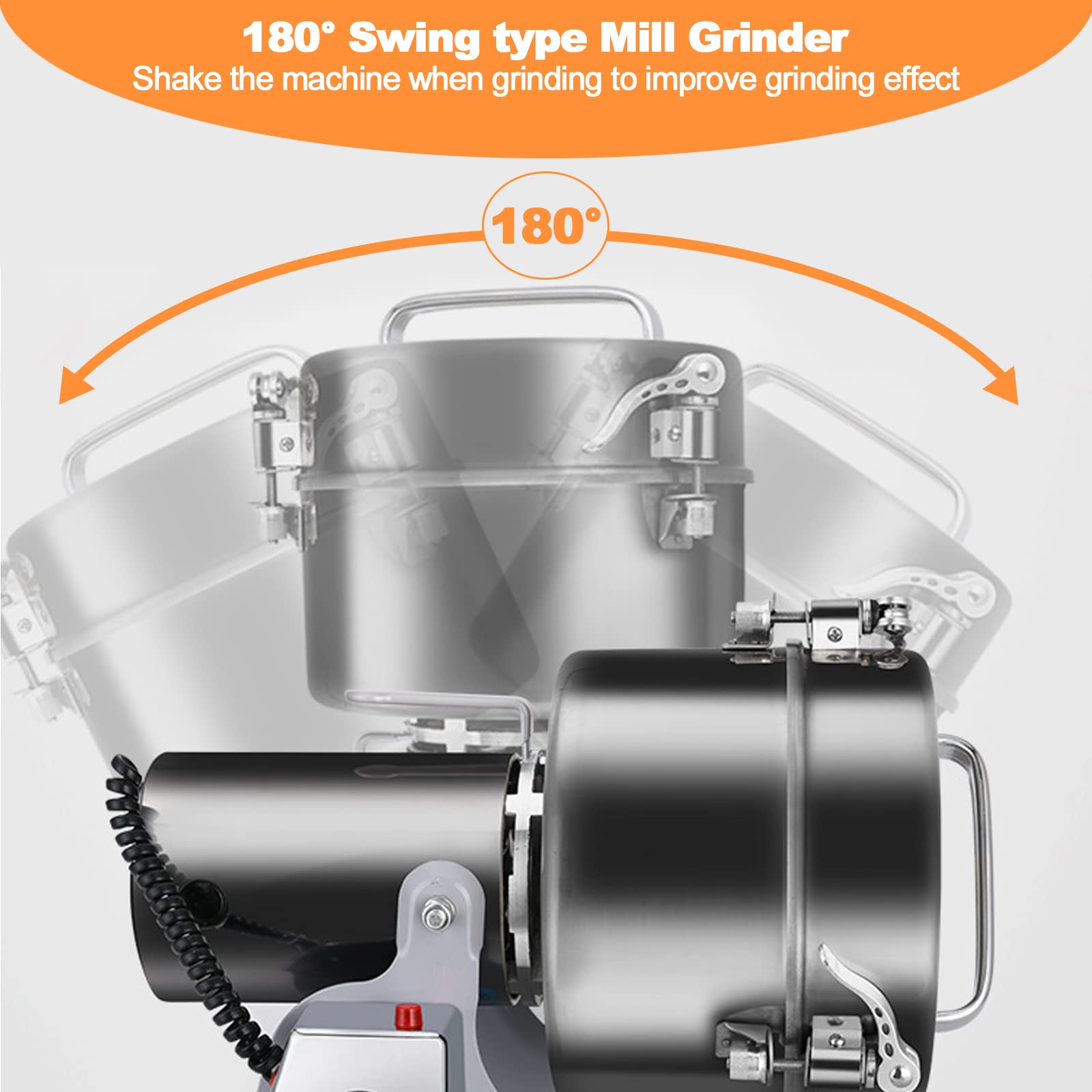 Snapklik.com : Swing Grain Mill 2500g, Electric Grain Mill, Stainless ...