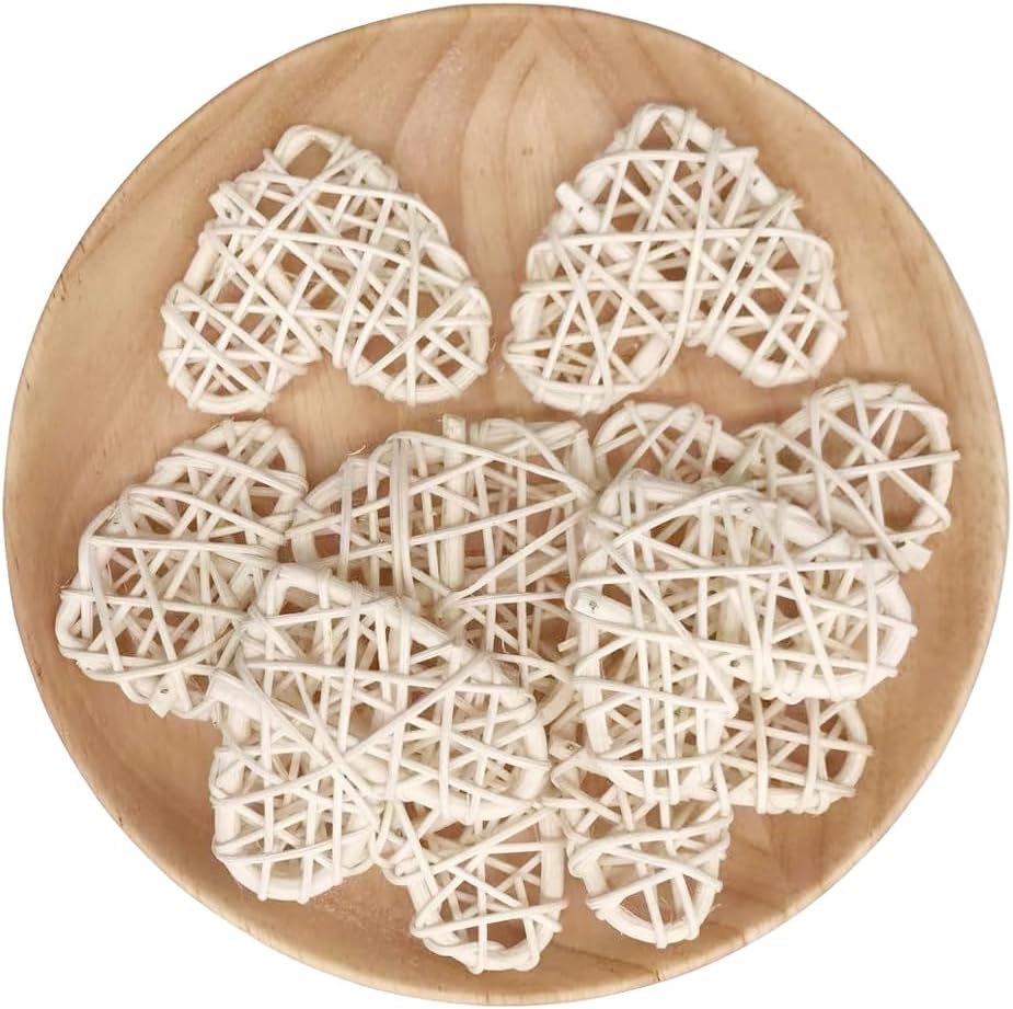 Amazon.com: Heart Vase Filler Rattan Hearts Large Wicker Rattan Balls ...