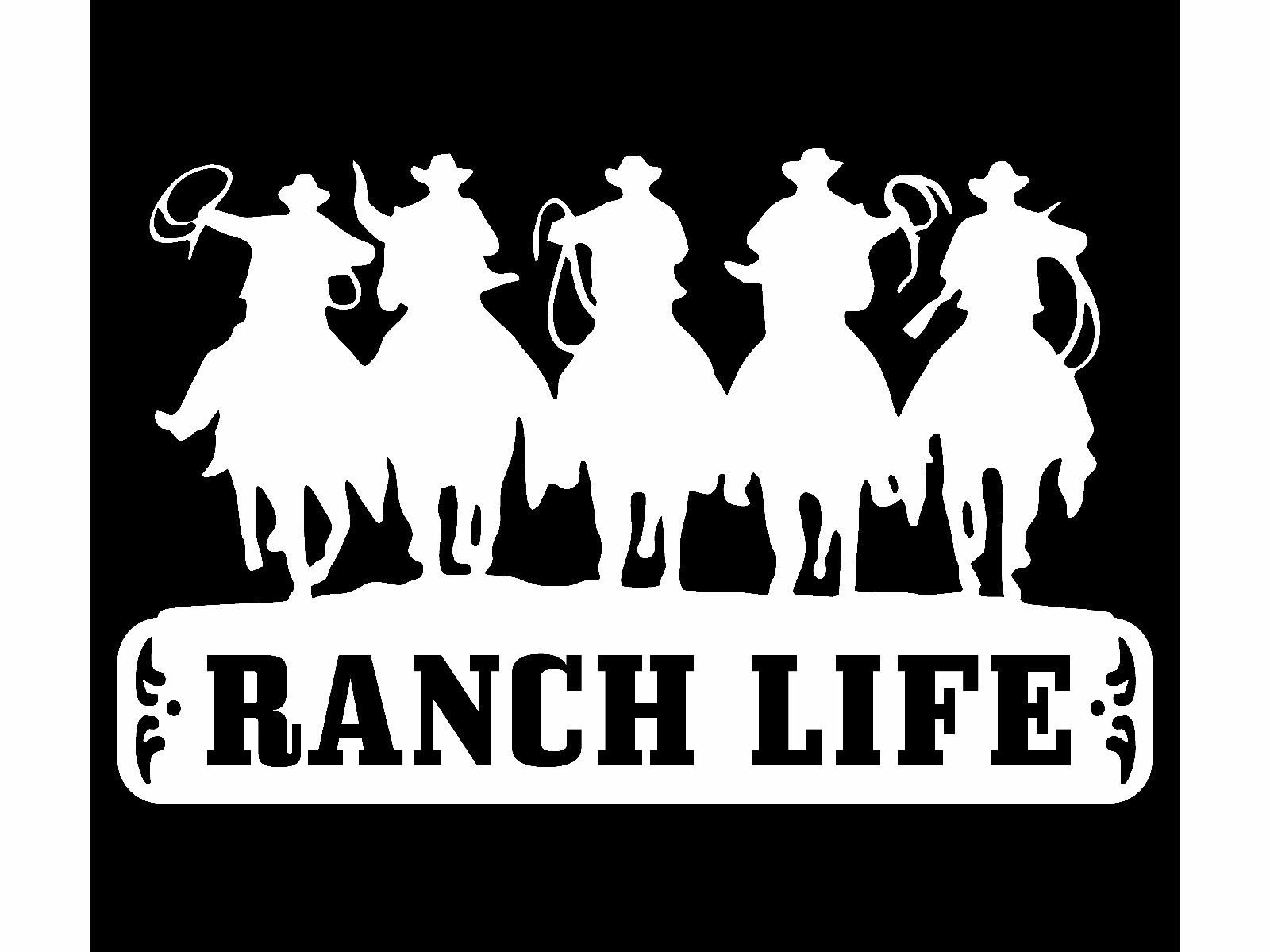 Amazon.com: ION Graphics Ranch Life Horses Cowboys Bumper Sticker Decal ...