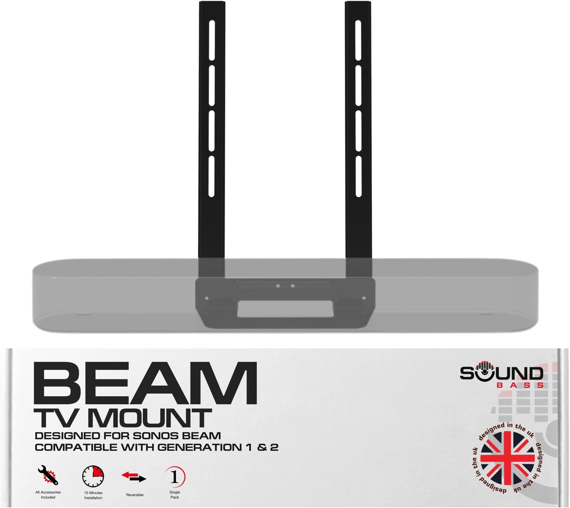 Amazon.com: Sound Bass Beam TV Mount, Compatible with Generation 1 & 2 ...