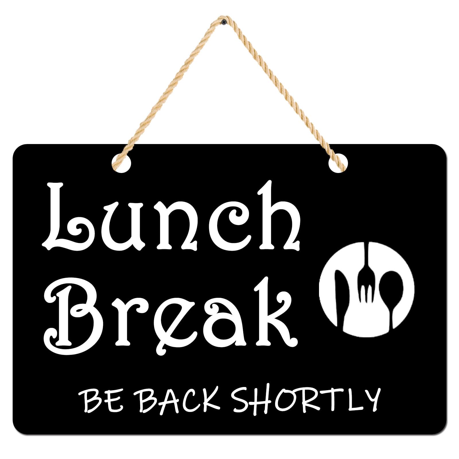 Amazon.com : Generic Lunch Break Sign, Out to Lunch Be Back Shortly ...