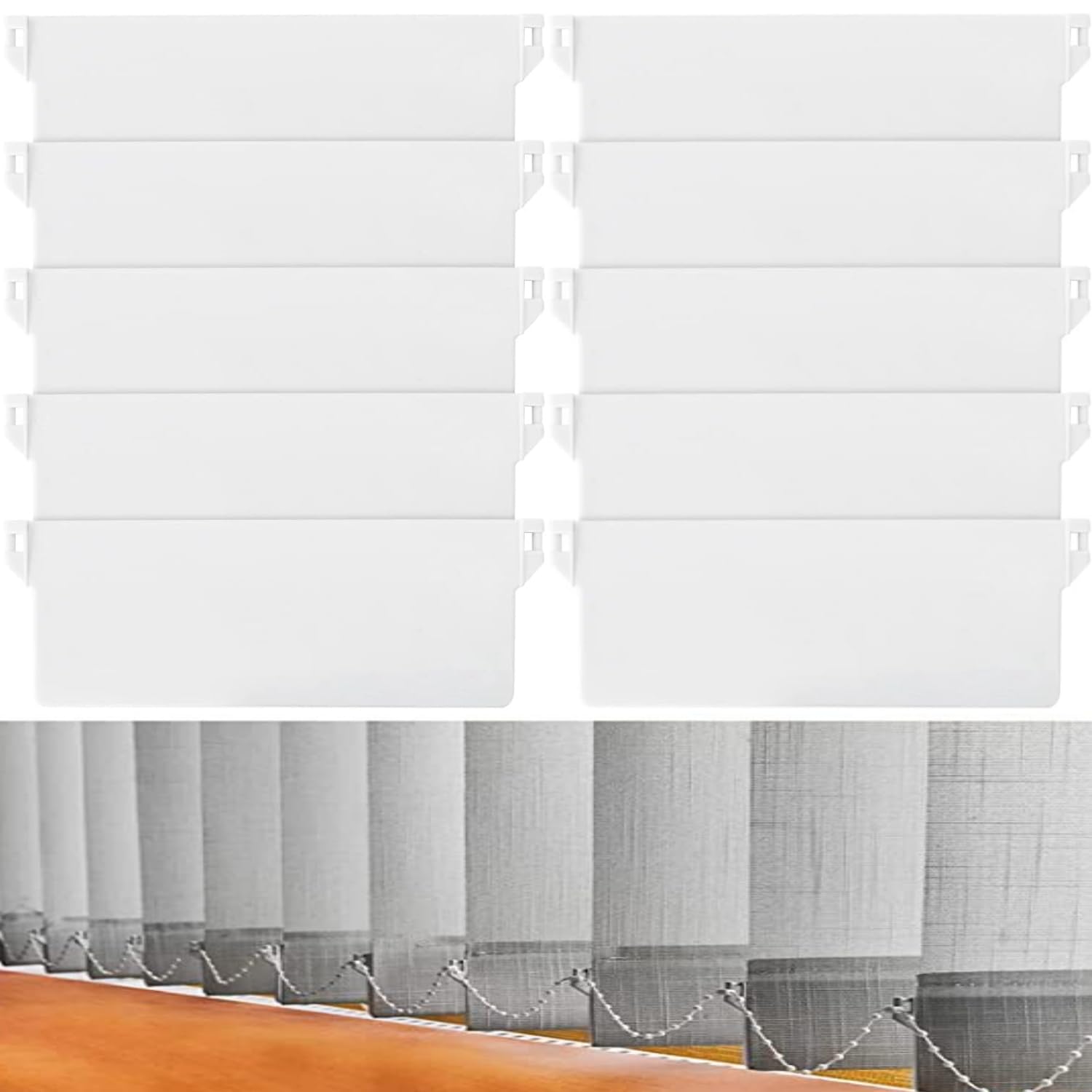 10 Pcs 127mm / 5 Inches Vertical Blind Weights Plastic Vertical Blind ...