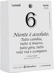 Il Calendario Filosofico 2026, Ricambio Formato A6 da 10x14 cm, Il ...