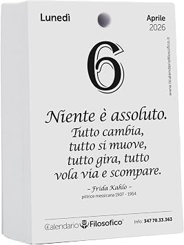Il Calendario Filosofico 2026, Ricambio Formato A6 da 10x14 cm, Il ...
