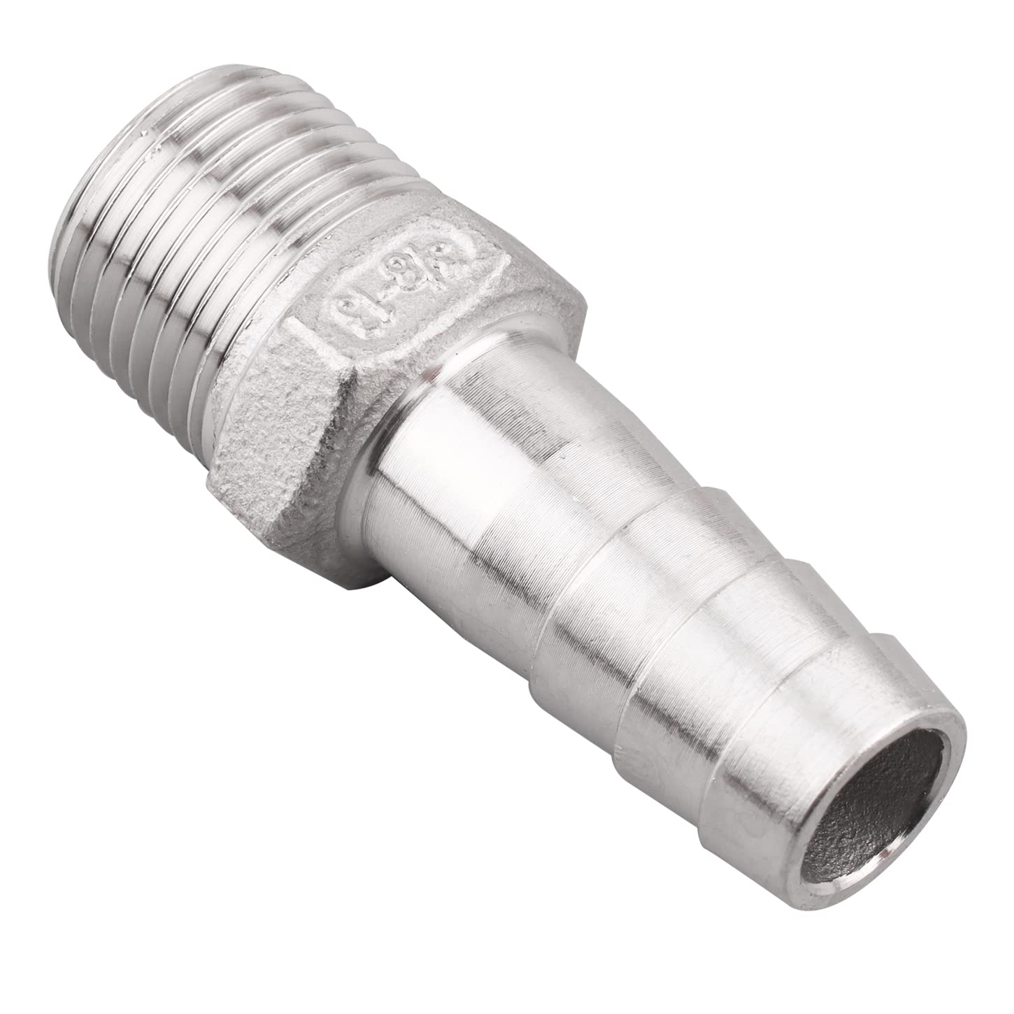 Snapklik.com : DERNORD Stainless Steel 1/2" Hose Barb X 3/8" NPT Male