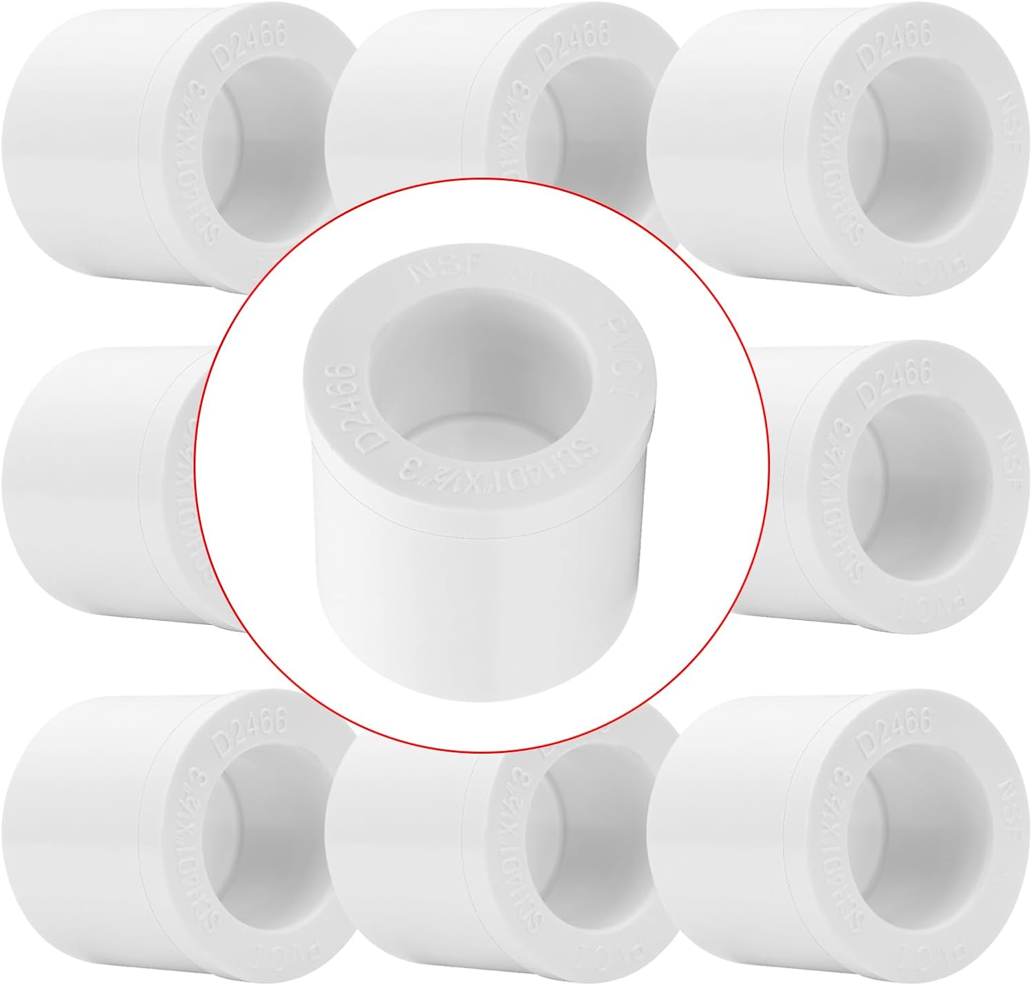 Amazon.com: Lswteiz 10Pack 1"x 1/2" PVC DWV Reducing Bush Adapter Pipe ...