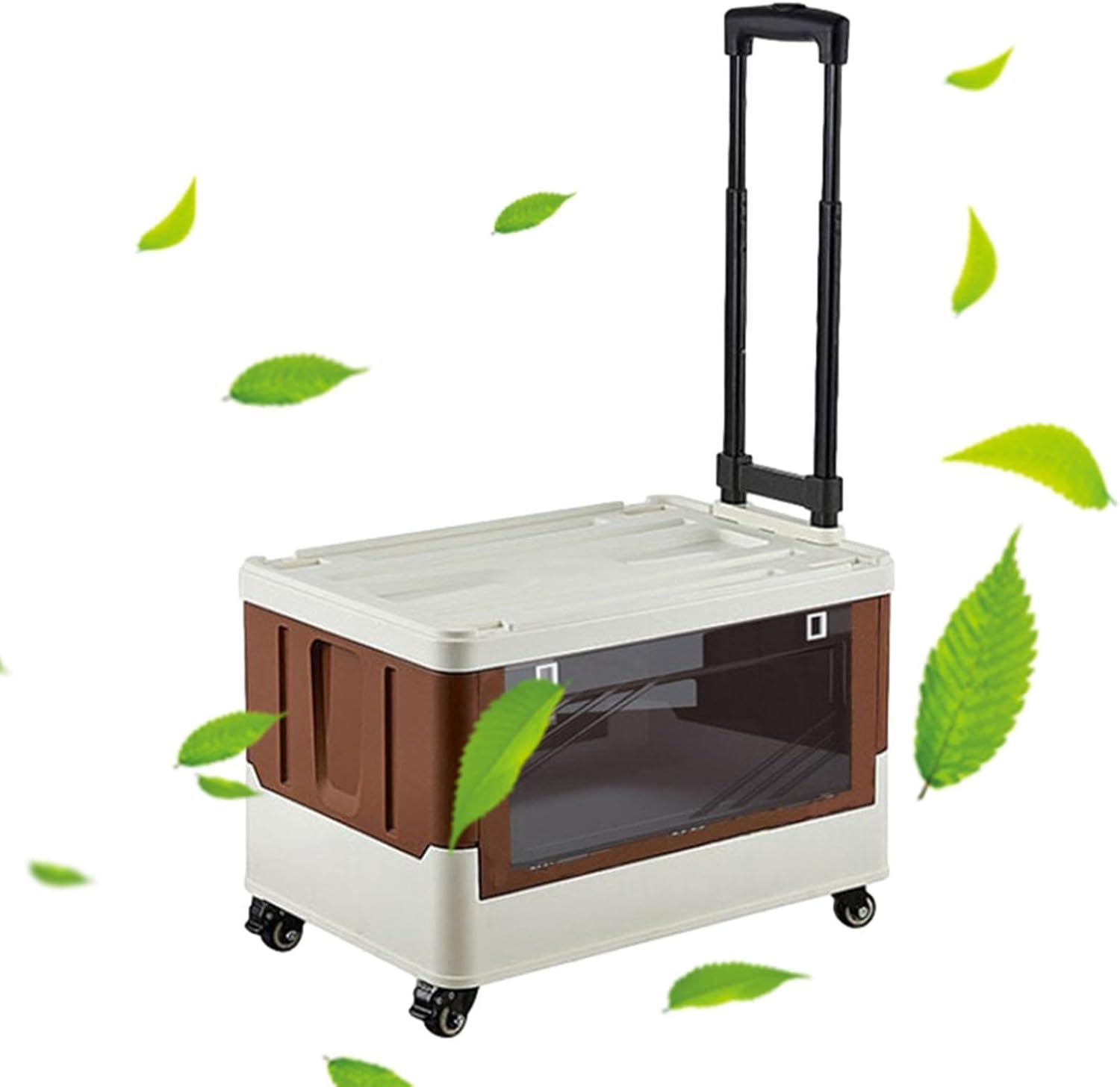Amazon.com: Collapsible Rolling Crate on Wheels Mobile Folding Cart ...