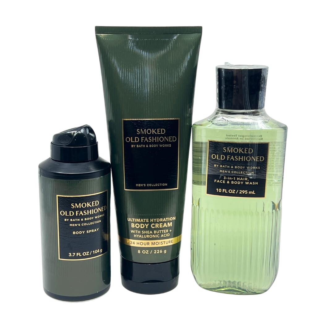 Amazon.com : Bath & Body Works Men's Collection Smoked Old-Fashioned 3 ...