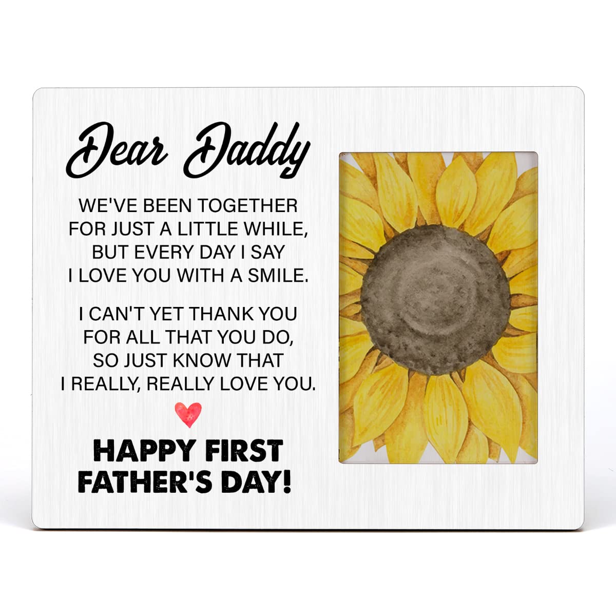 Amazon.com - HOIJAUMAI Daddy First Father's Day Gift Wood Picture Frame ...