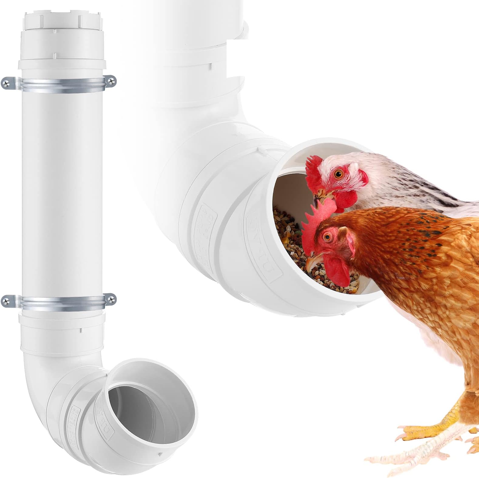 Amazon.com : Rural365 11.5lb Capacity Galvanized Chicken Feeder - Rat ...