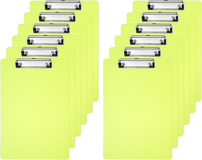 Amazon.com : PATIKIL 12Pcs Plastic Clipboards Letter Size, Clear ...