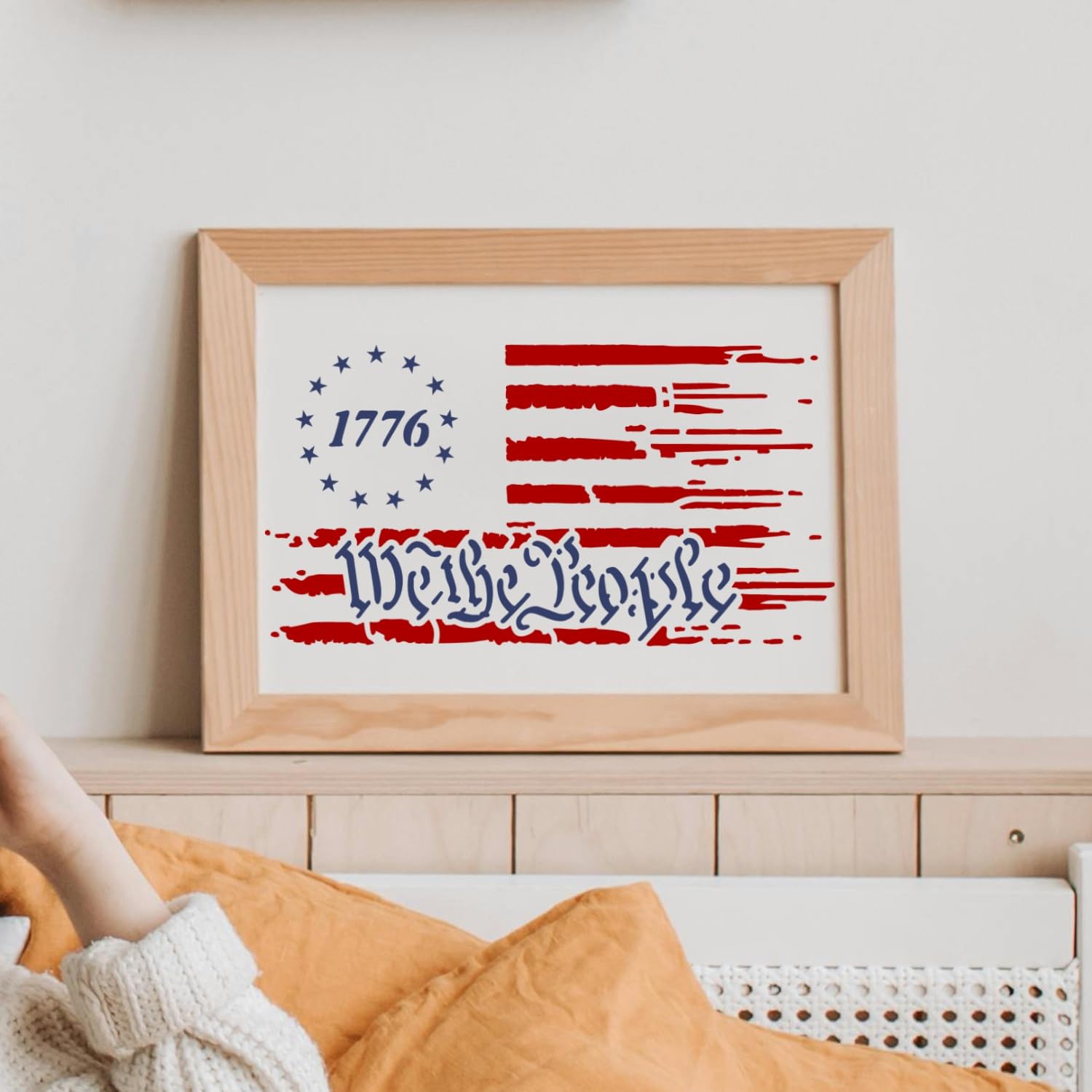 Snapklik.com : Coocamo American Flag Stencil, 50 Star Stencils 13 Stars ...