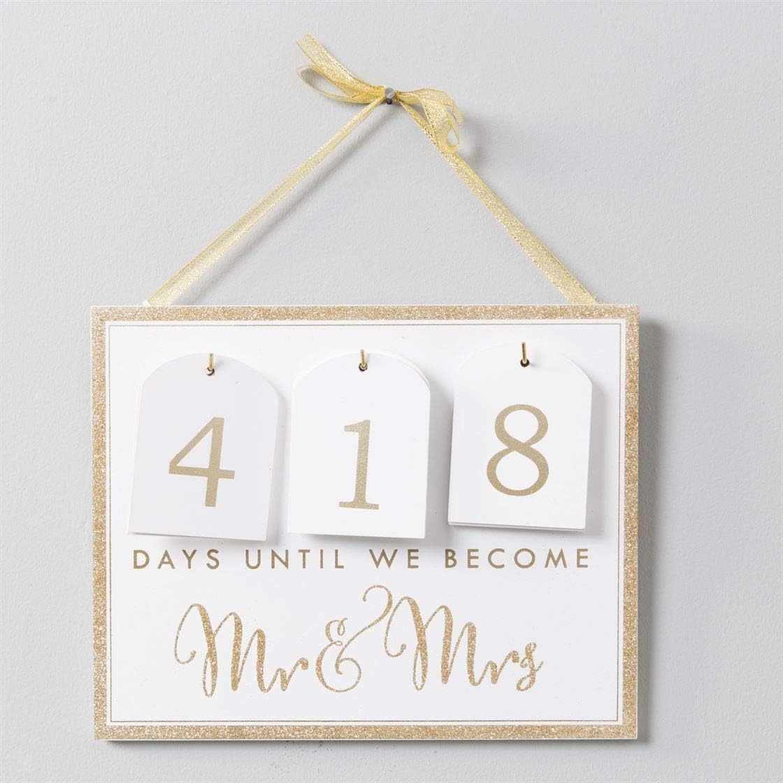 WBL Gold Glitter Countdown Plaque : Amazon.co.uk: Home & Kitchen