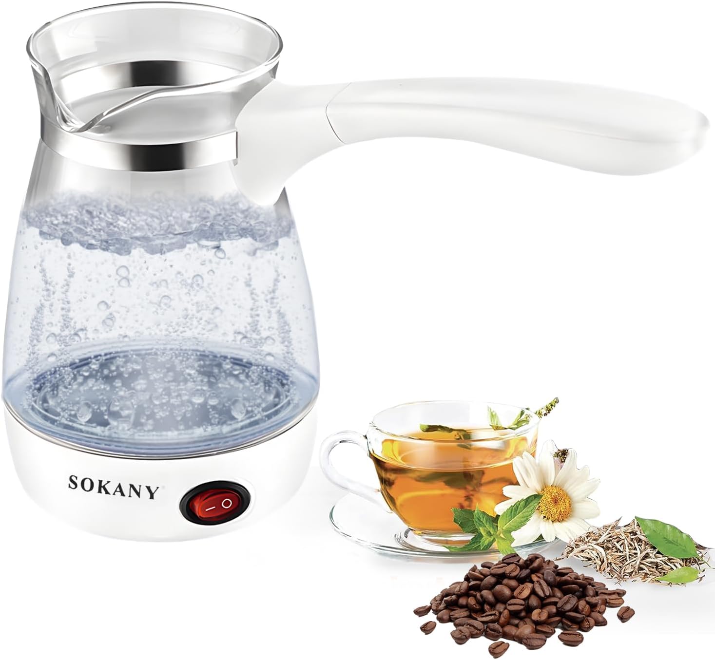 Amazon.com: 500ml Electric Teapot, Removable Handle Glass Electric ...