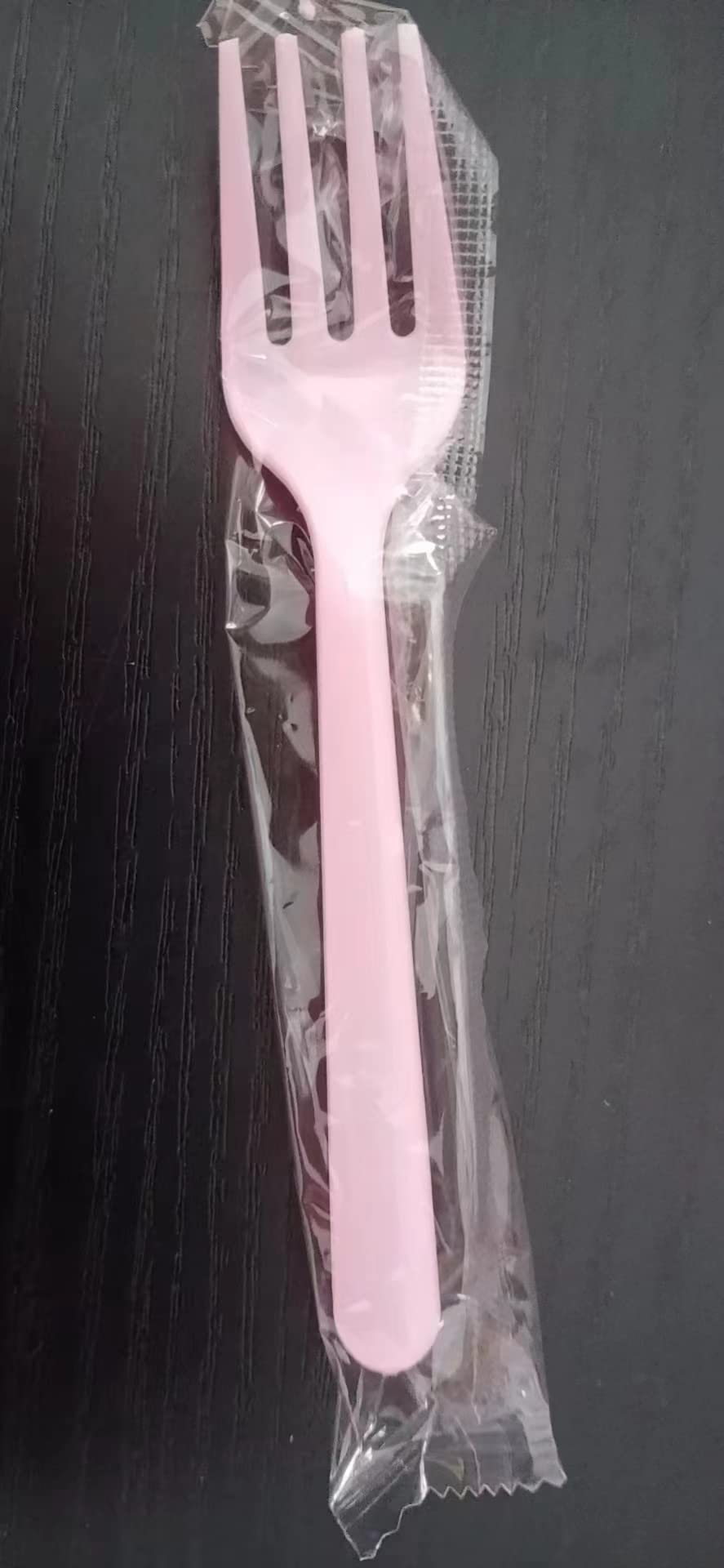 Amazon.com: 100 Pcs Disposable Plastic Forks Individually Wrapped Size ...