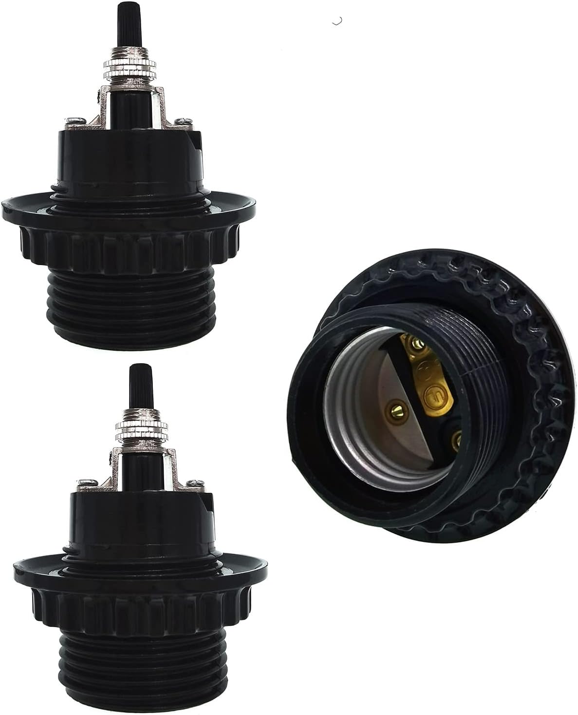 B&P Lamp Medium Base Phenolic Husk Socket with 2 Piece Bottom - Amazon.com