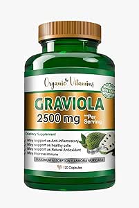 Amazon.com: VITAMISAN Graviola Soursop 2500 mg Natural Dietary Supplement. Leaf & Fruit Extract ...