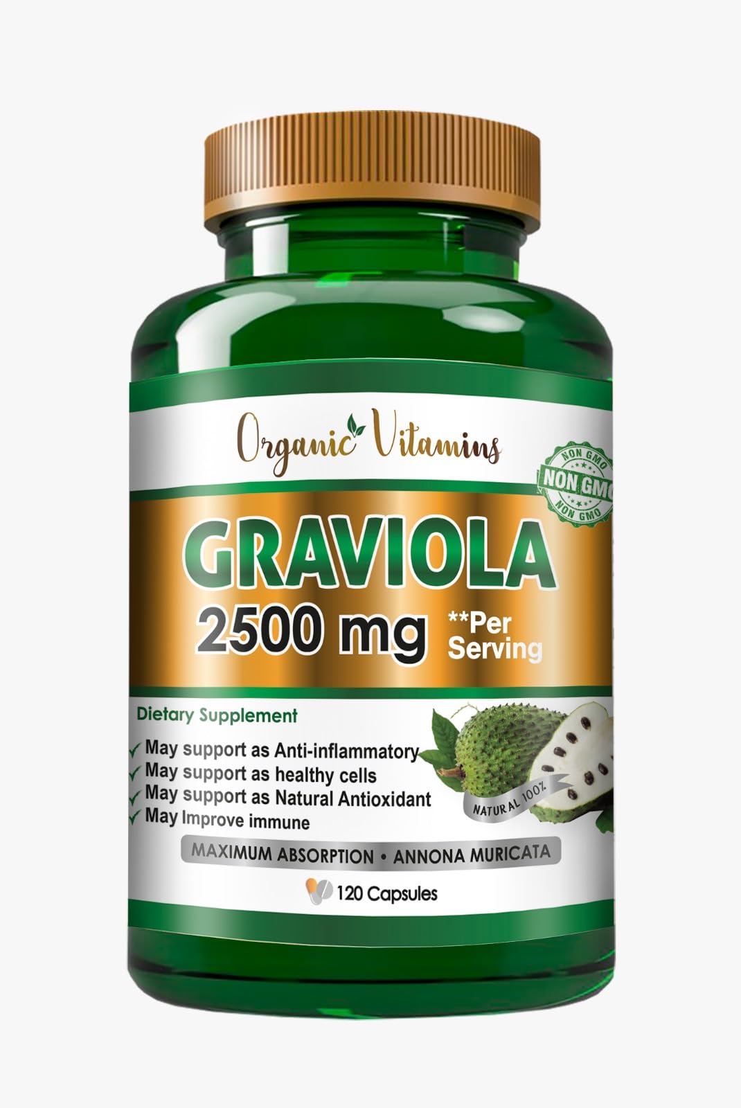 Amazon.com: VITAMISAN Graviola Soursop 2500 mg Natural Dietary ...
