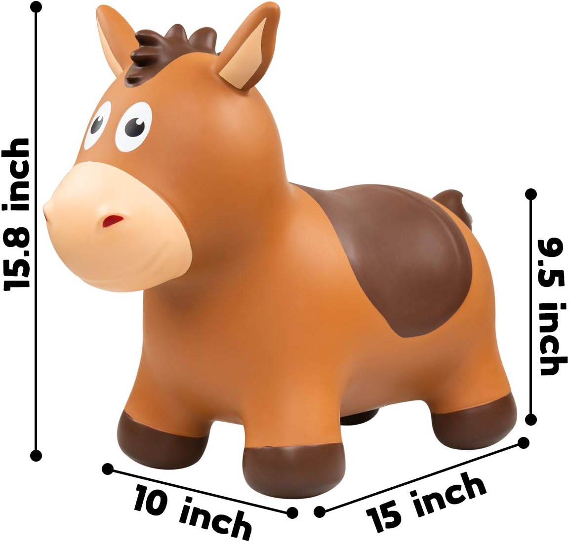INPODAK Bouncy Animal Hopper, Jumping Horse Inflatable Space Hopper ...