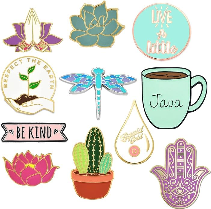 Amazon.com: 11 Pieces Girl Power Enamel Pins Set Feminine Lapel Pins ...