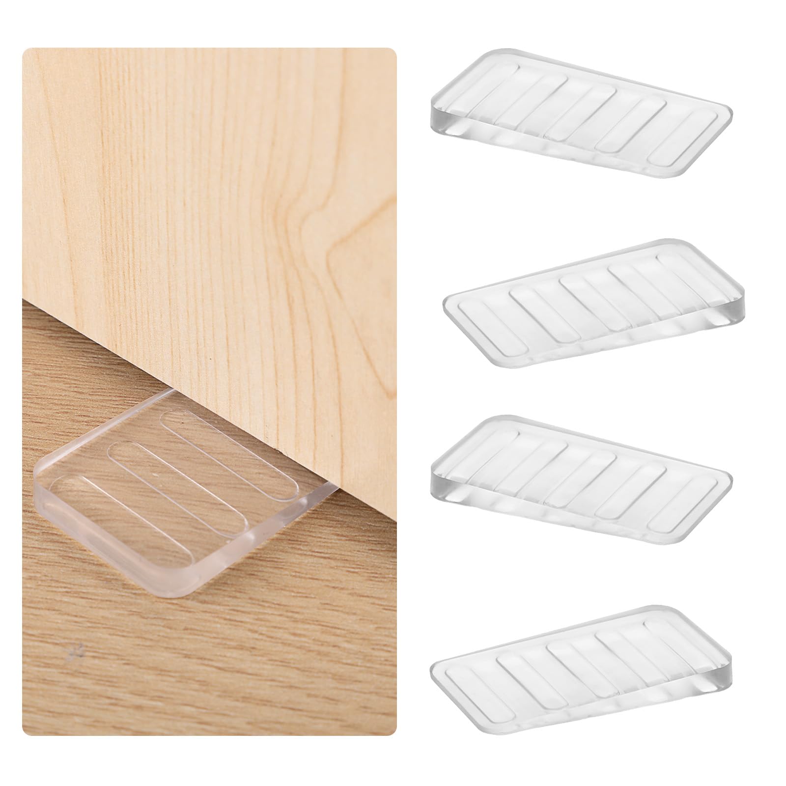 PEOVLVN 4 Pack Plastic Shims for Leveling, Furniture Levelers for ...