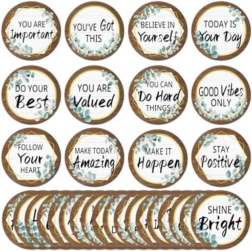 Amazon.com: 30-Styles Positive Sayings Accents Eucalyptus Motivational ...