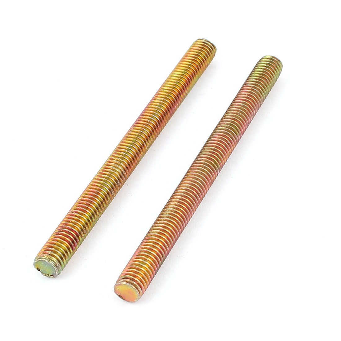 Amazon.com: uxcell 1.25mm Pitch M8 x 100mm Male Threaded Rod Bar Bronze ...