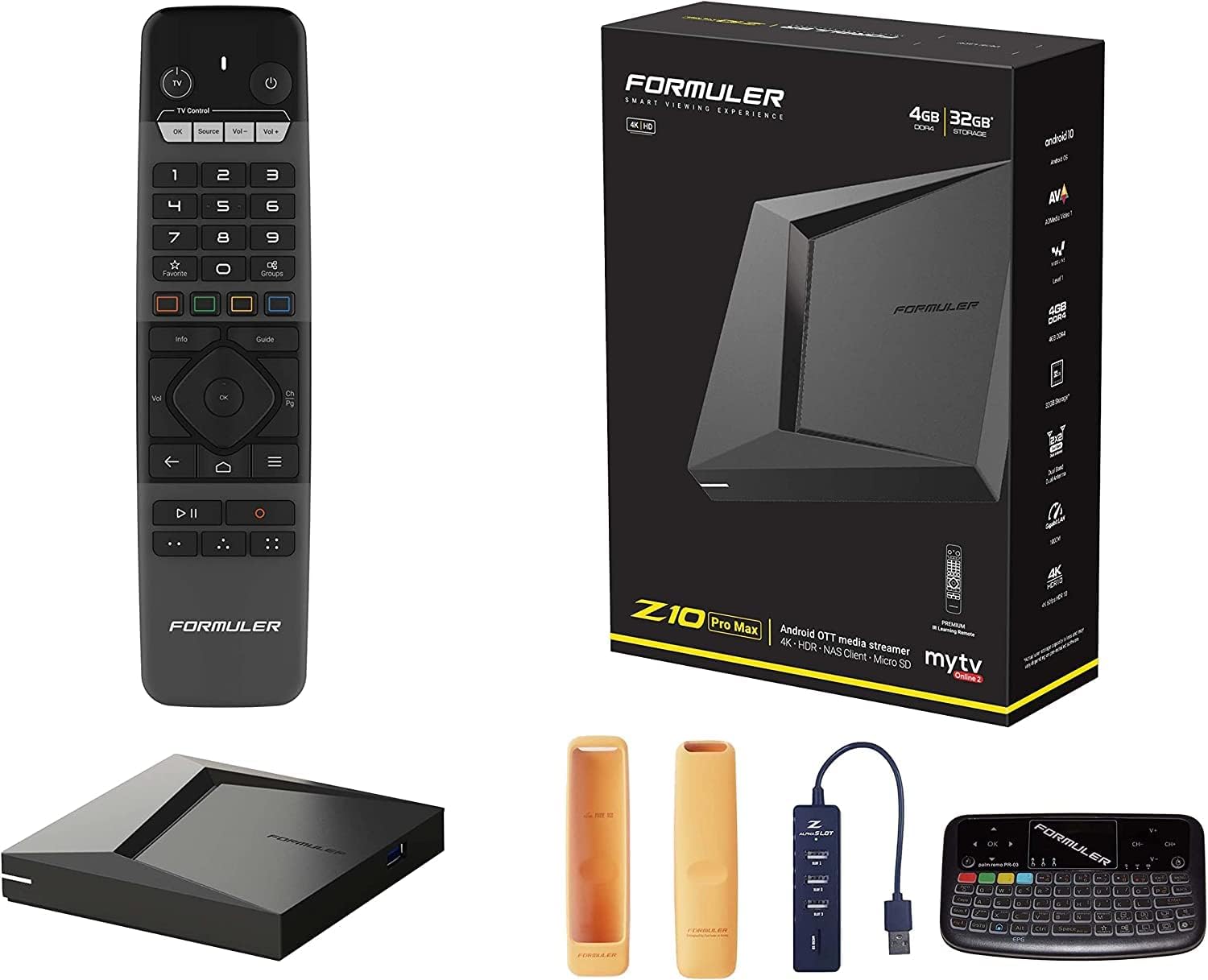 Buy Formuler Z10 PRO MAX with Remote iR1 Orange Remote Cover Mini ...
