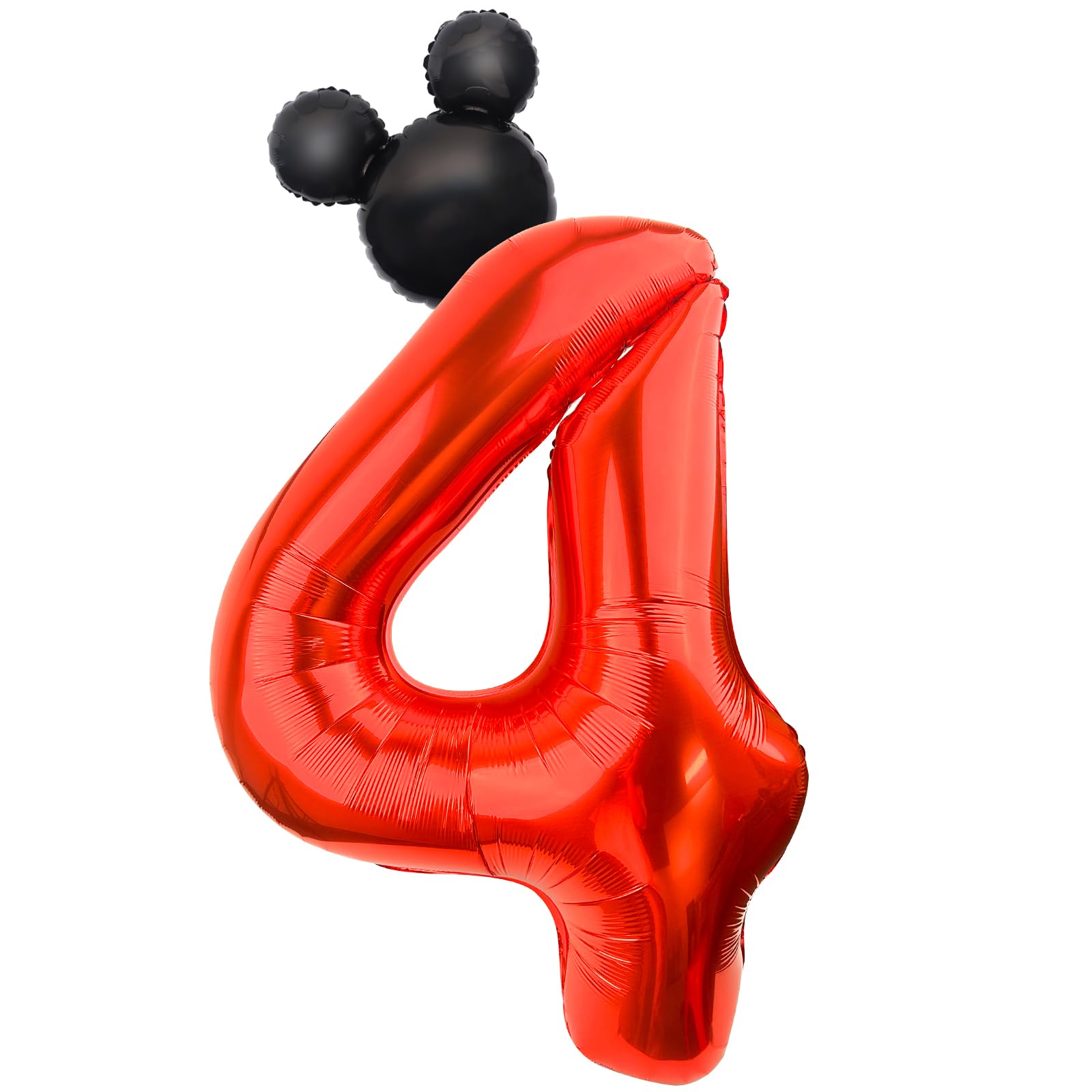 Snapklik.com : LEBERY Mouse Number 4 Balloon 40 Inch Red Number 4 ...