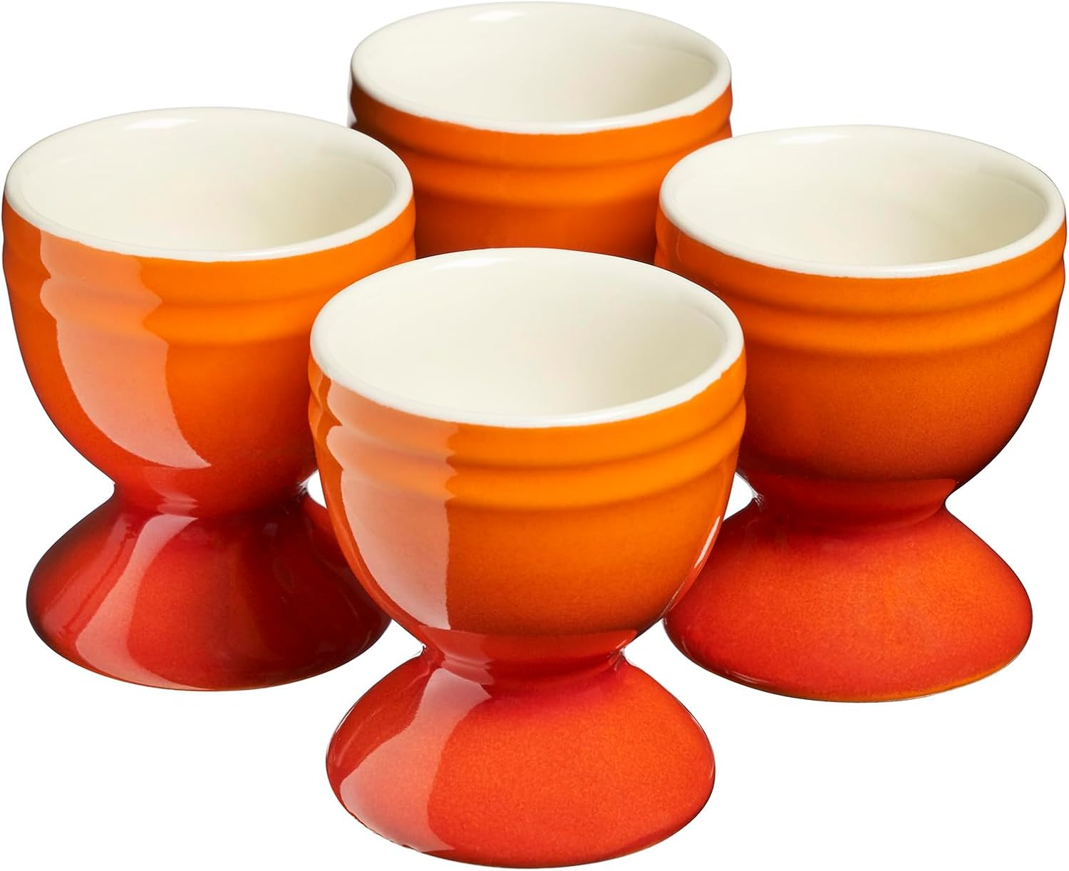 Cooks Professional Set of 4 Colourful Egg Cups | 40ml Durable Chip Resistant Ceramic Stoneware ...