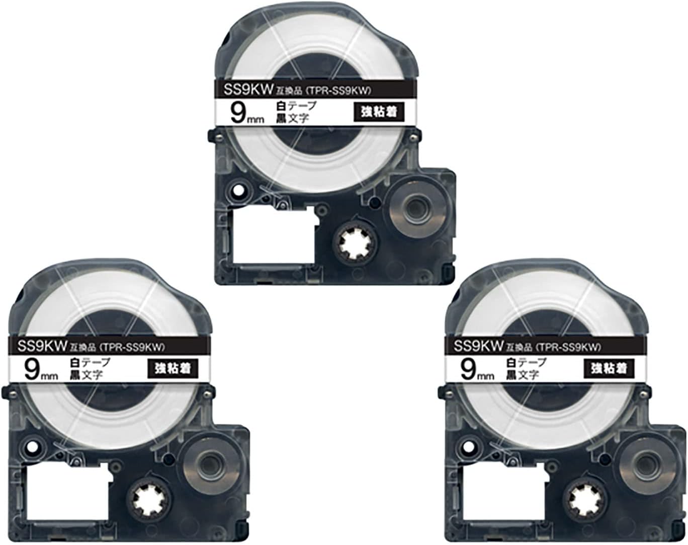 Amazon.co.jp: キングジム 【純正】 テプラPROテープカートリッジ エコパック5個入 9mm 白ラベル/黒文字 長さ8m SS9K-5P : 文房具・オフィス用品