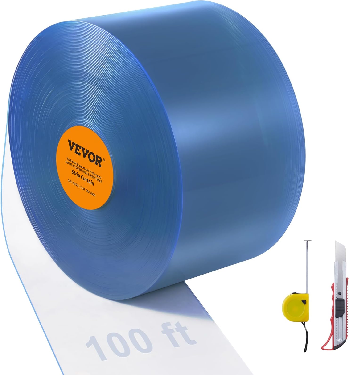 Amazon.com: VEVOR Strip Curtain, 100' Length x 12" Width x 0.12 ...