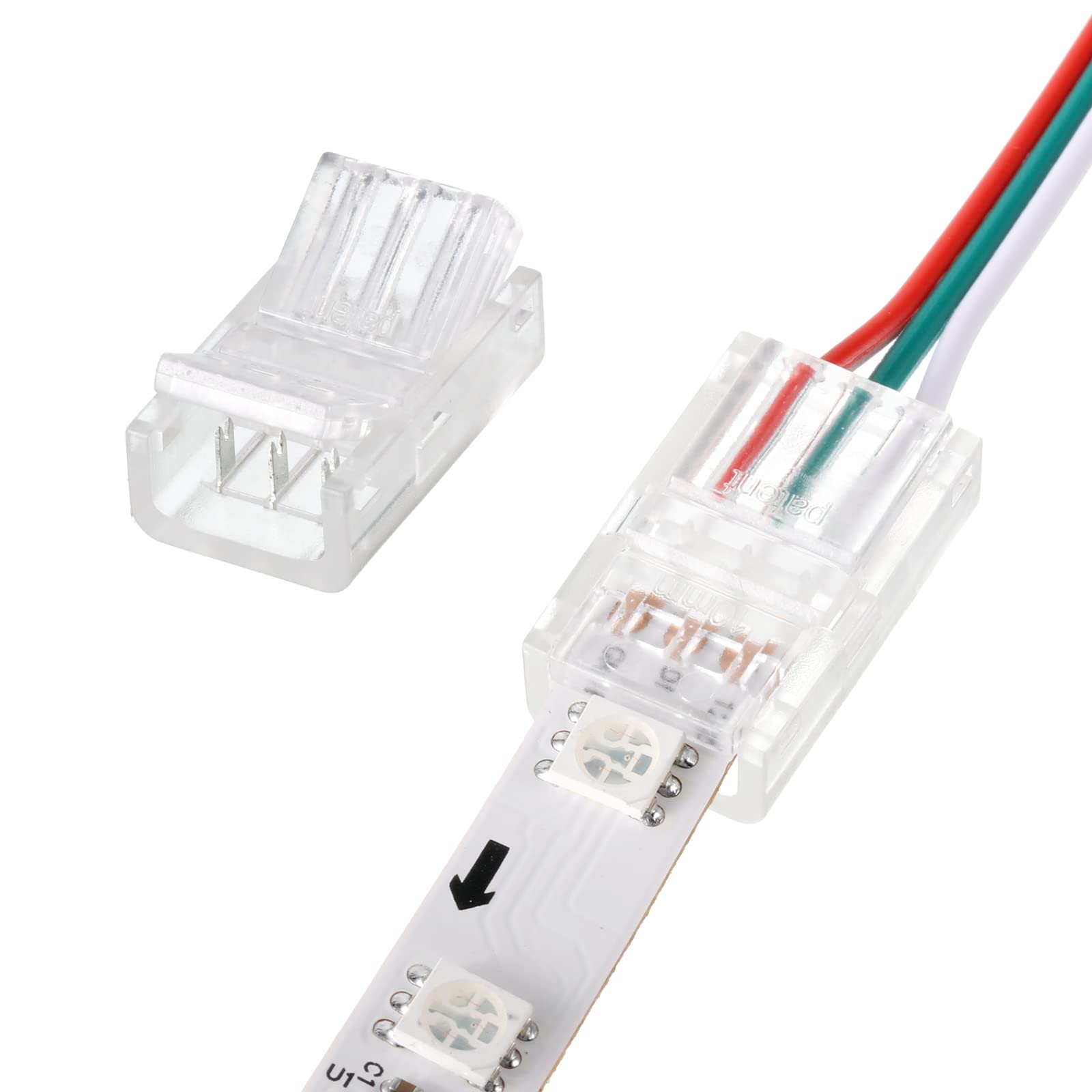 Snapklik.com : 10 Packs Solderless LED Strip Connector, Transparent ...