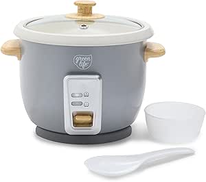 Amazon.com: GreenLife Electric Rice Cooker, 3-Cups Uncooked/6-Cups ...