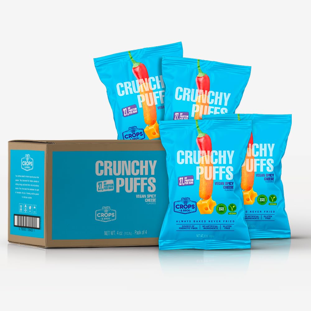 Amazon.com: Crops & Bros, Vegan High Protein Variety Pack Snacks, Baked ...