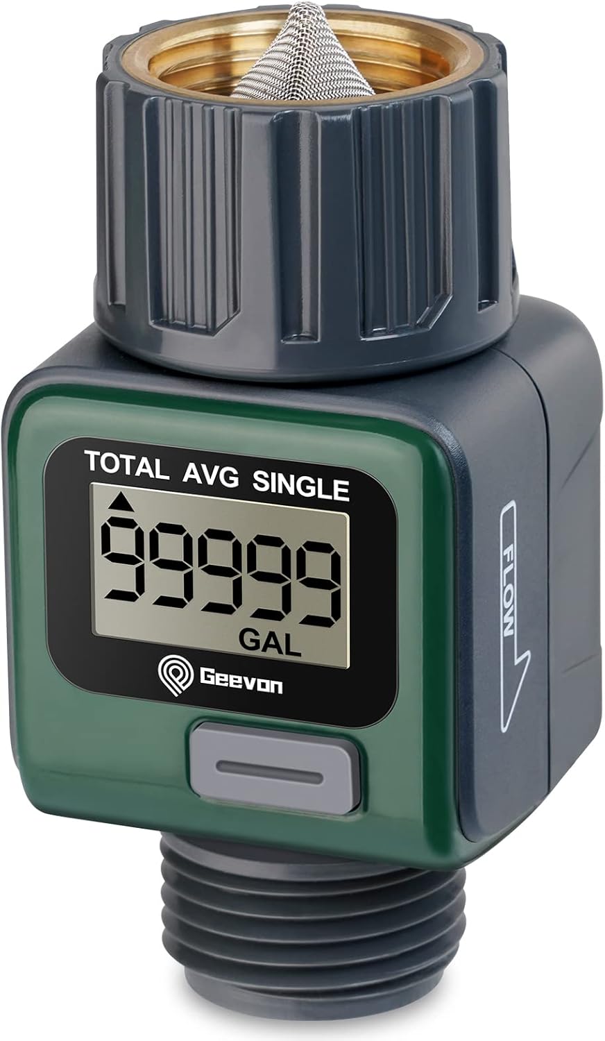 Amazon.com: Geevon Garden Hose Water Flow Meter with Brass Inlet Metal ...