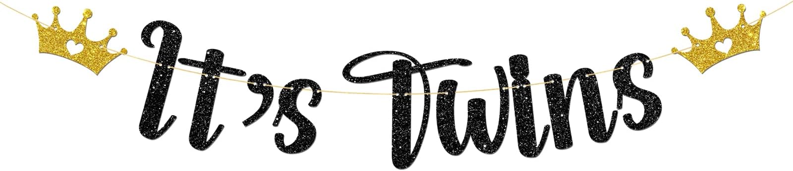 Amazon.com: It's Twins Banner/Baby Shower Party Decor/Oh Babies Sign ...