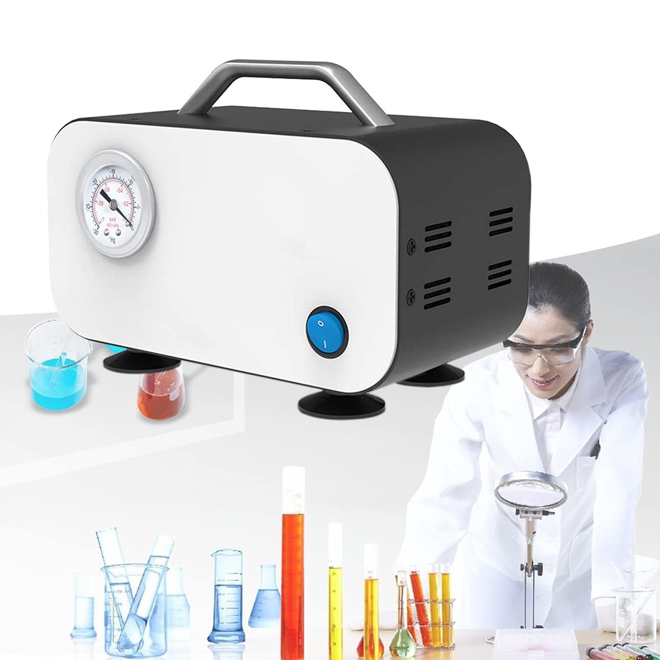 Zhilianzhao Lab Portable Oilless Diaphragm Vacuum Pump Industrial Lab ...