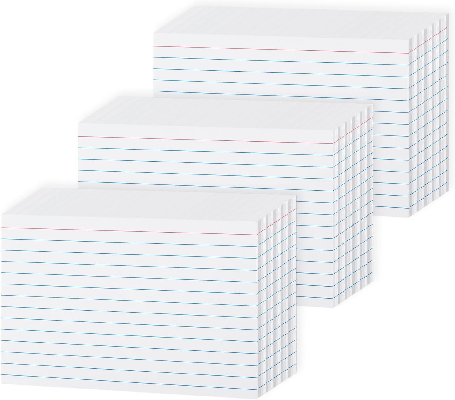 Amazon.com : Ruled Index Cards, On 80lb Heavyweight Thick White Cover ...