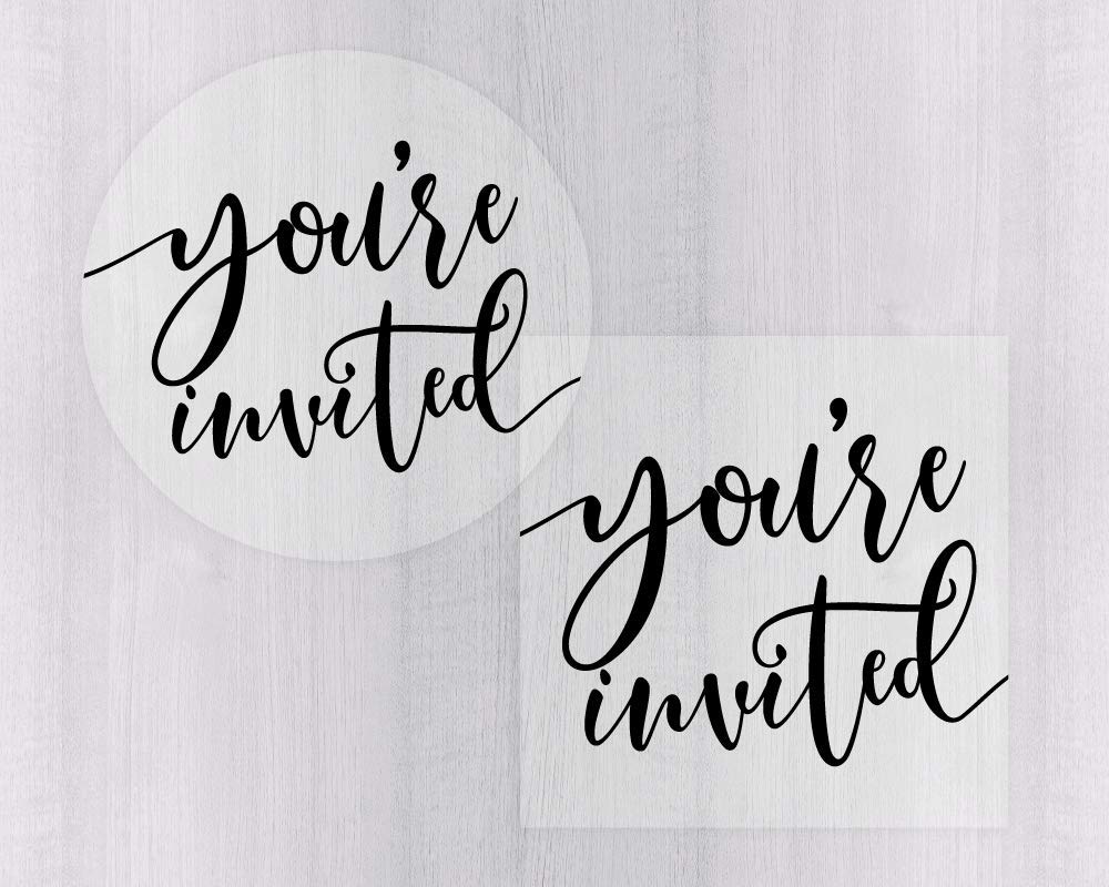 Amazon.com: You're Invited Wedding Stickers, Personalized Clear ...