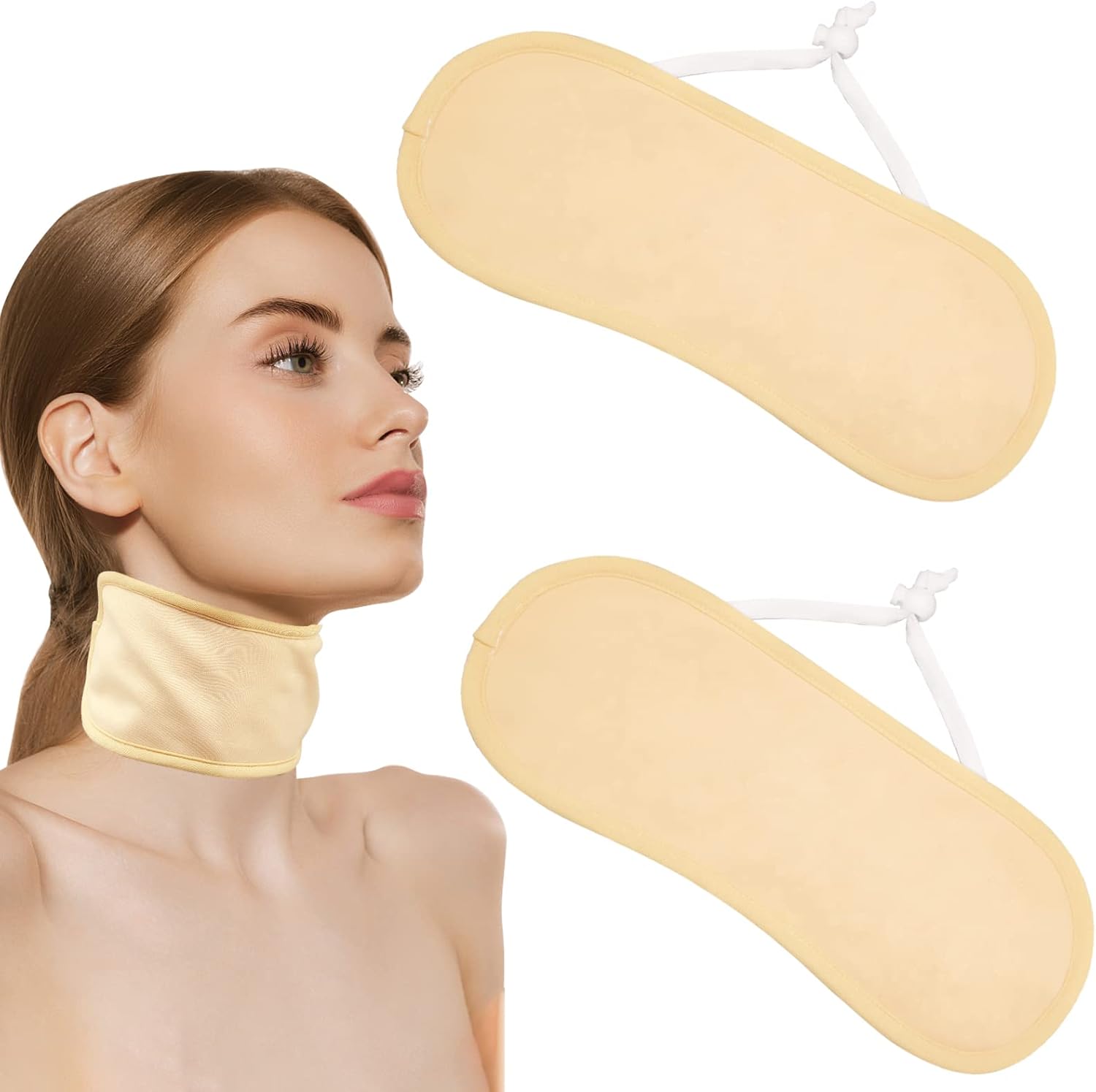 2Pcs Organic Castor Oil Packs Wrap for Neck, Adjustable Castor Pack ...