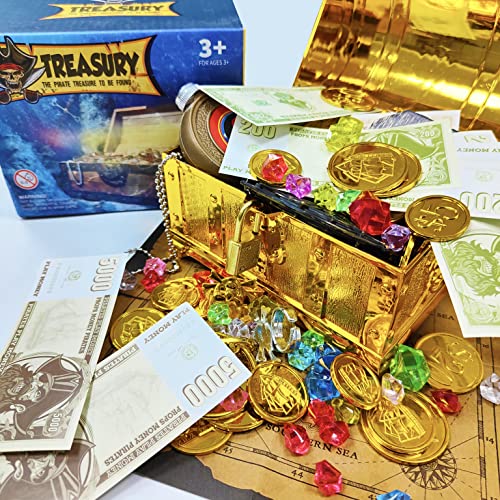 Snapklik.com : 175 Pieces Pirate Treasure Chest Toy Kit Vintage Pirate ...