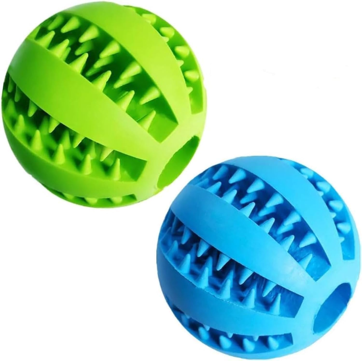 Feixun Pets Dog Treat Toy Ball, Rubber Dog Food Ball,Dog Tooth Cleaning ...