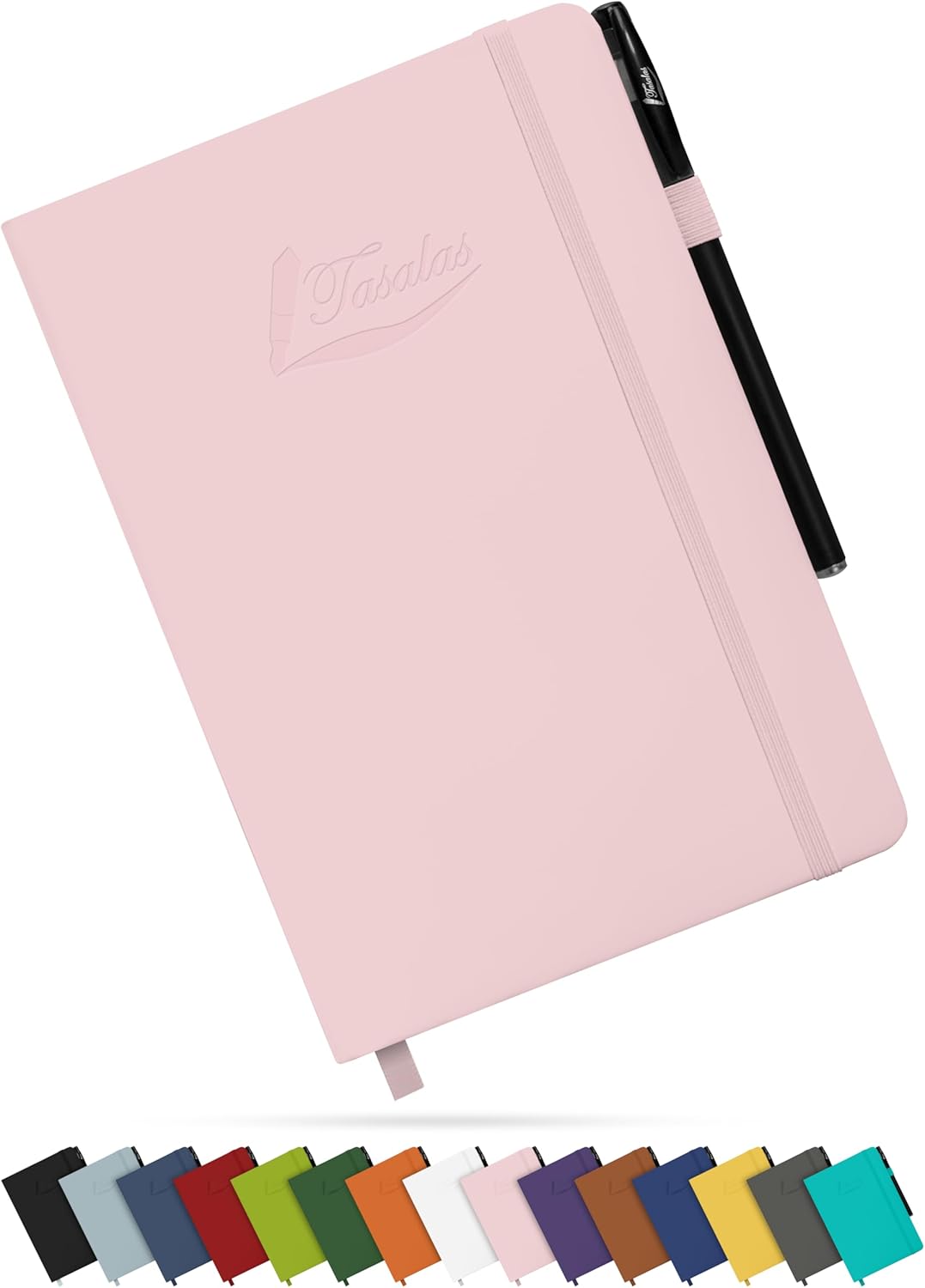 Tasalas A5 Notebook and Pen - 200 Lined Pages Journal Notepad, 80 GSM ...